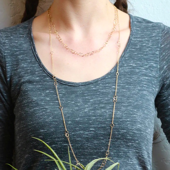 cleo + fig | Jewelry | 4k Gold Fill Mini Link Chain Necklace | Poshmark